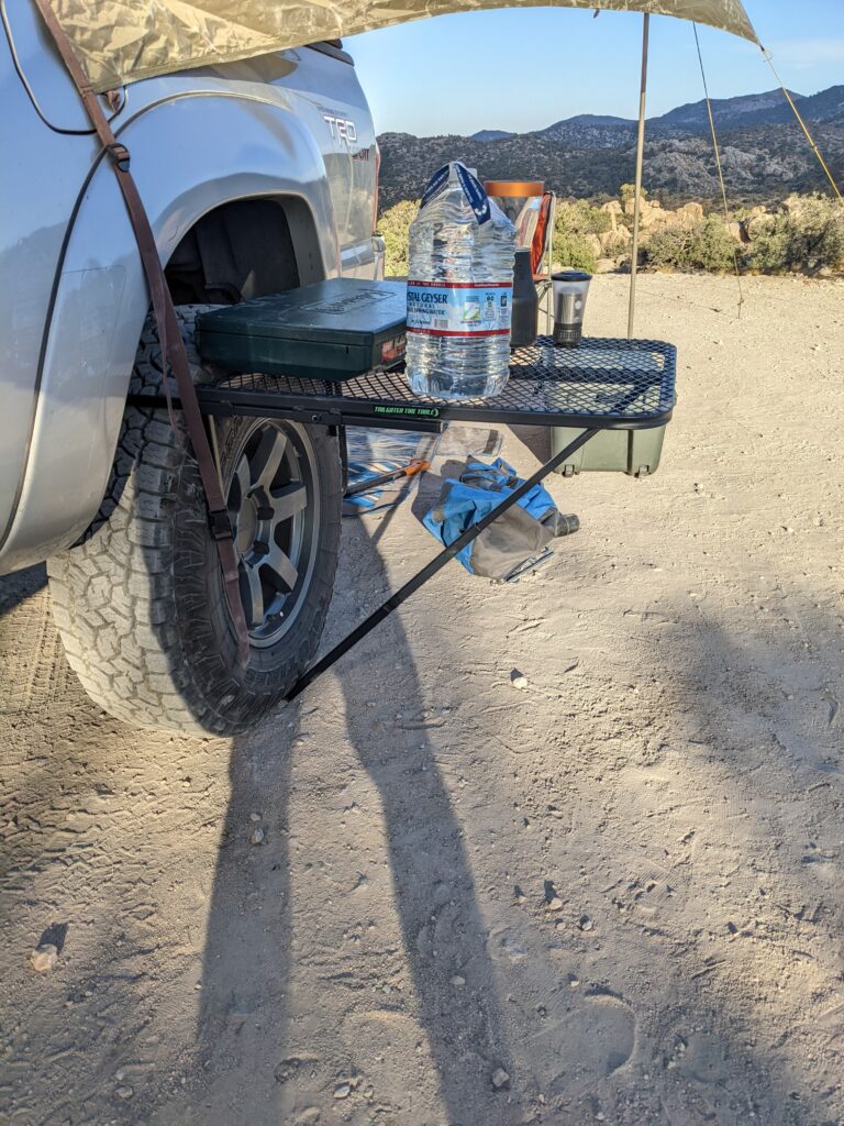 Tire Table by Tailgater Review: A tire-mounted table for overlanding
